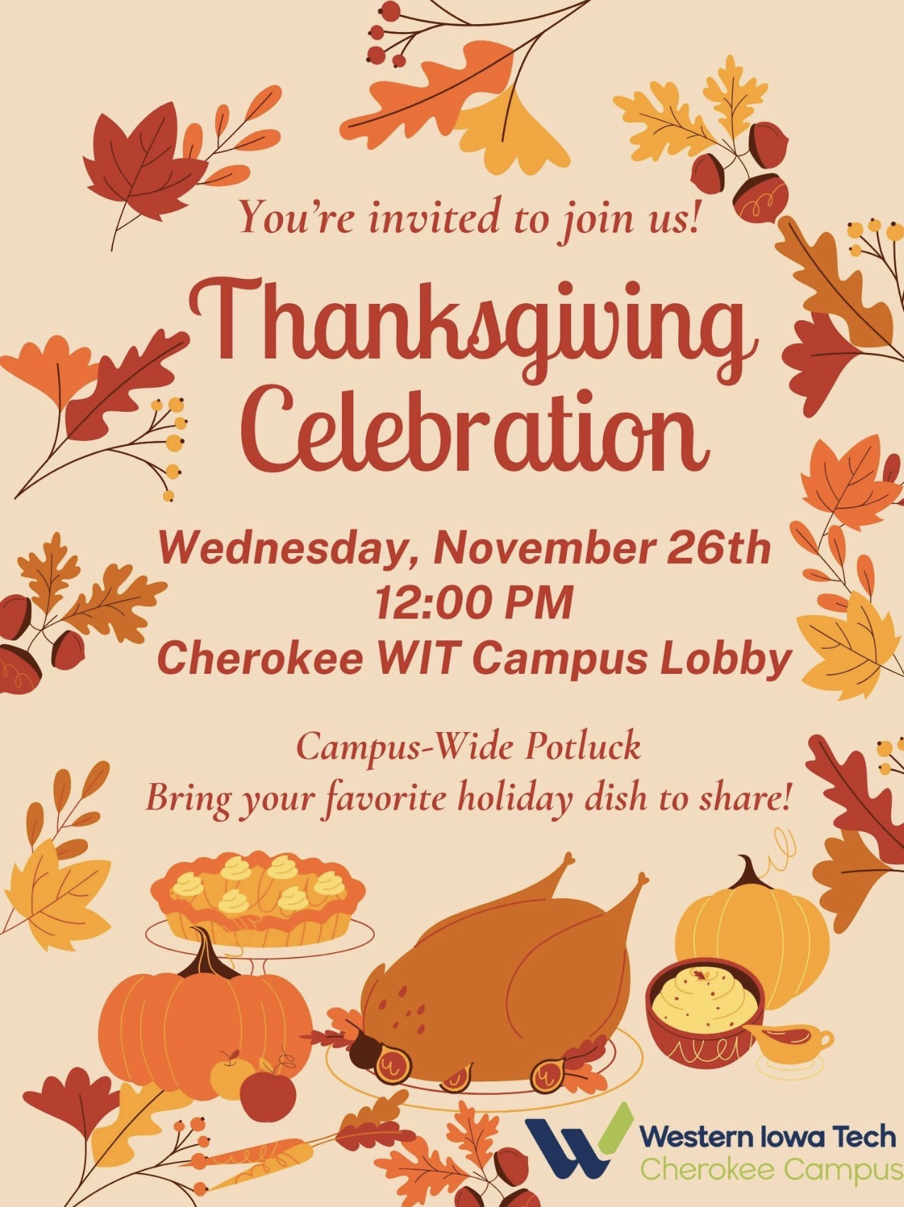 Western Iowa Tech – Thanksgiving Celebration – Cherokee Iowa